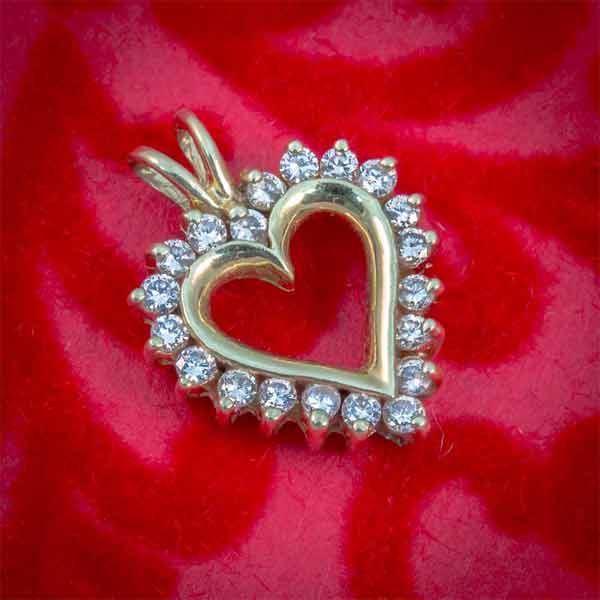 Yellow Gold Heart Pendant – Alabama Wholesale Diamonds